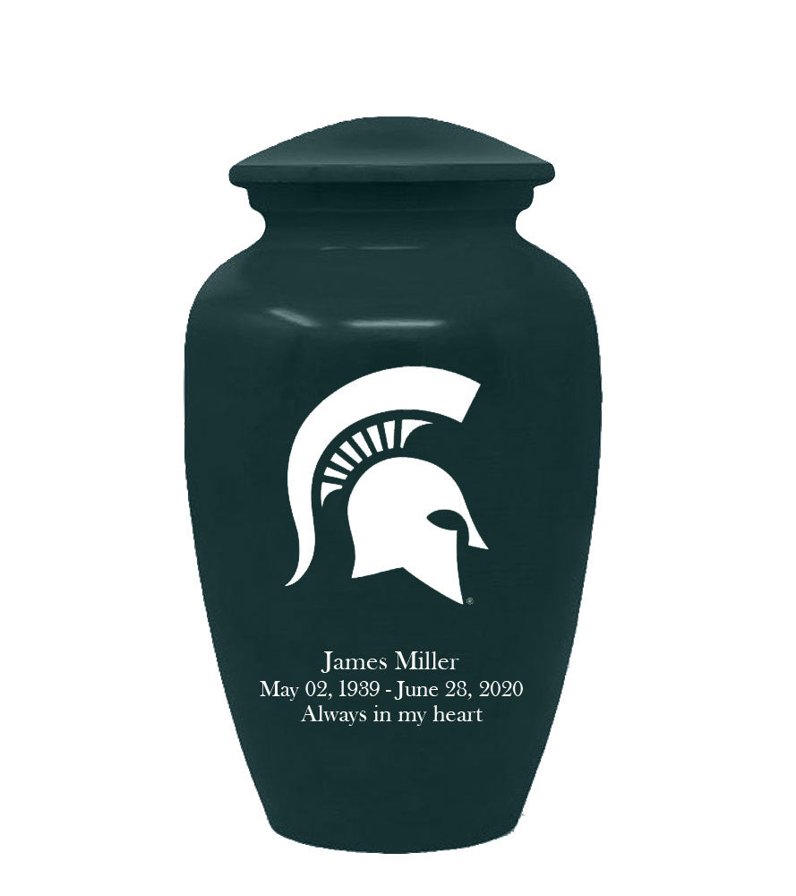 Buy Michigan State Green Football Classic Memorial Cremation Urn Online ...